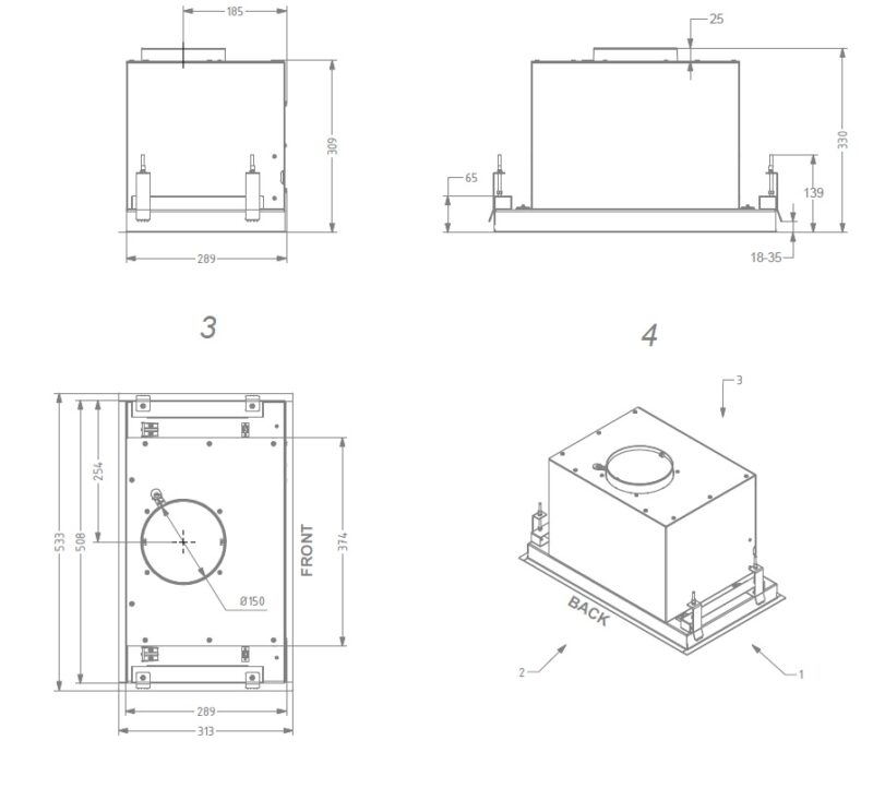 Novy Crystal Built-In Canopy- 26052 – KES Distribution